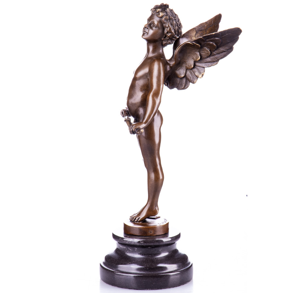 Bronze Figur Götter "Engel Amor" 30x15x14cm